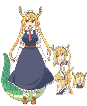 how to draw dragon maid