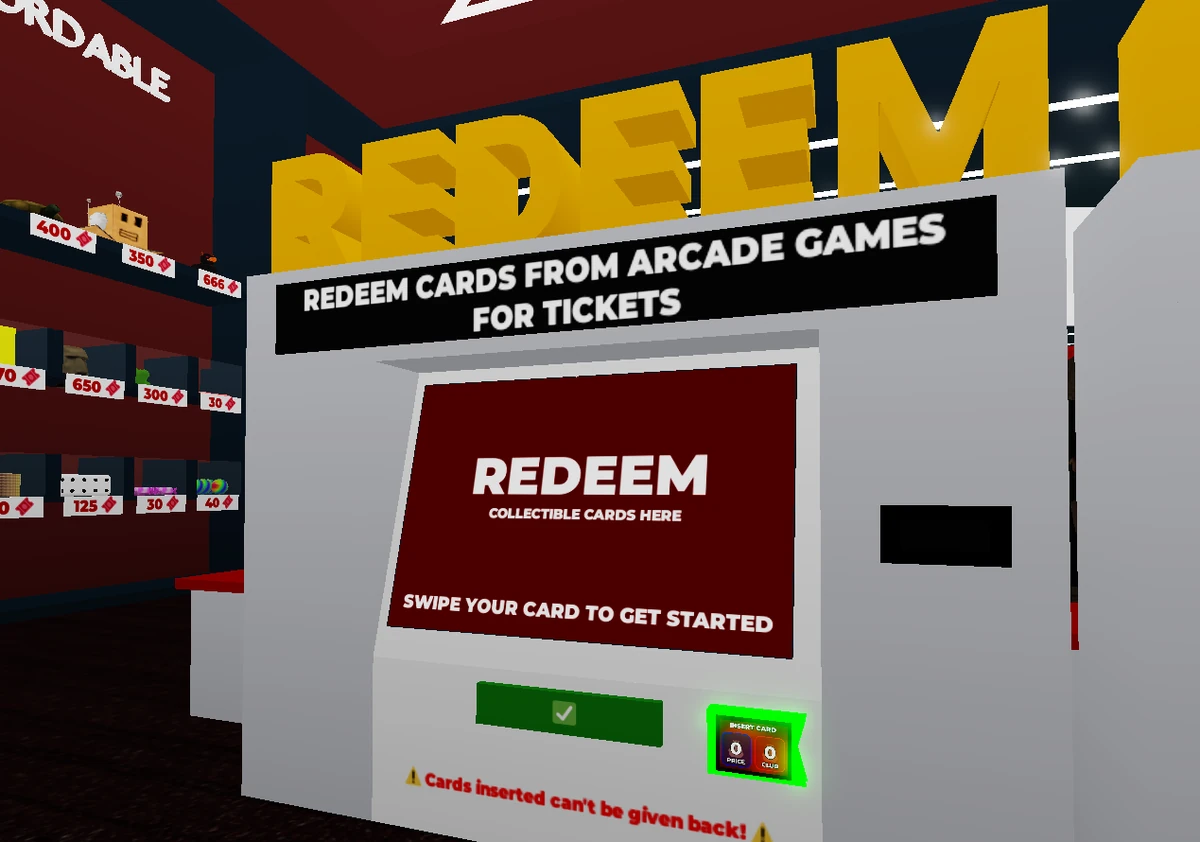 Card Redeem Machine | Cornerstone Arcade Roblox Wiki | Fandom