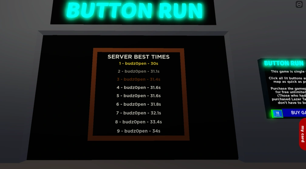 Button Run | Cornerstone Arcade Roblox Wiki | Fandom
