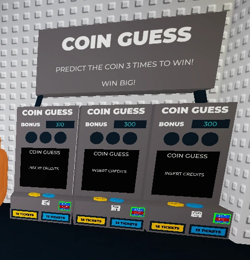 Coin Guess | Cornerstone Arcade Roblox Wiki | Fandom