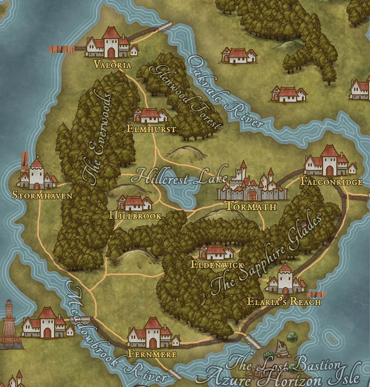 Map of Farendale | Corvalis Wiki | Fandom