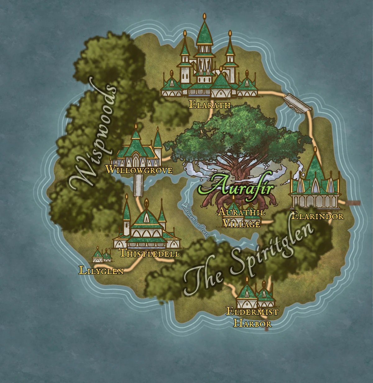 Map of Sylvandell | Corvalis Wiki | Fandom