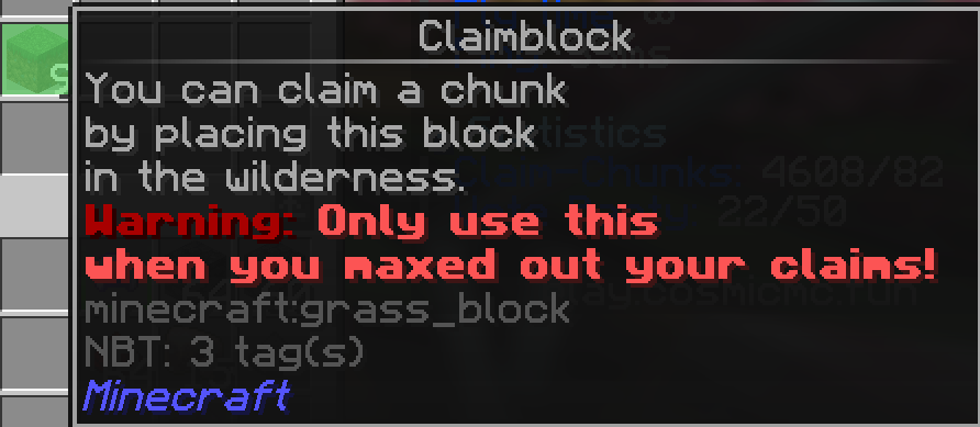 Claim Blocks (Solis Item) | CosmicMC Wiki | Fandom