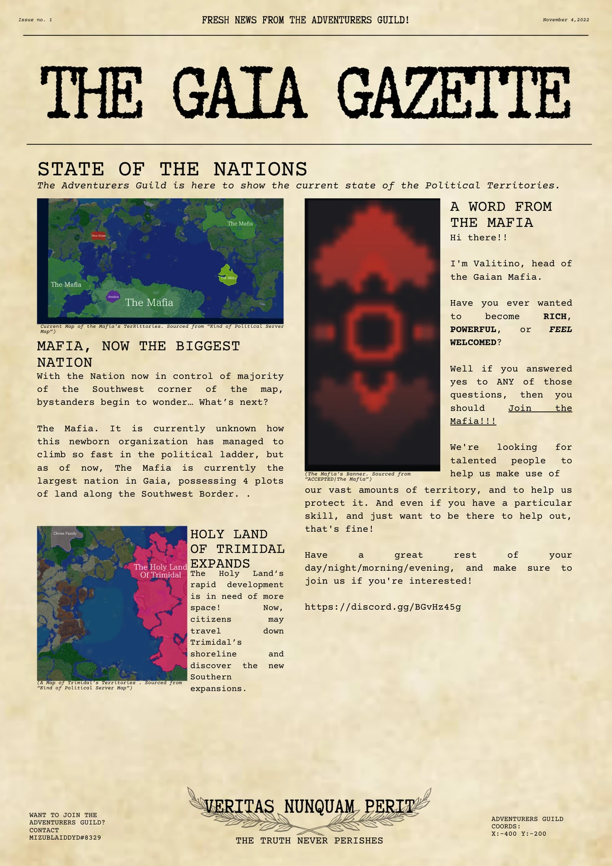 The Gaia Gazette archive | Cosmos Smp Wiki | Fandom