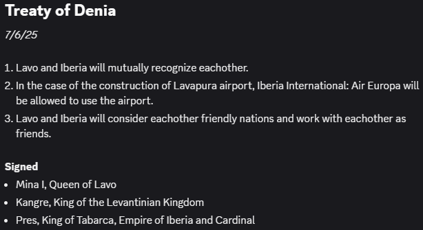 Treaty of Denia | Cosmosmc earth2 Wiki | Fandom