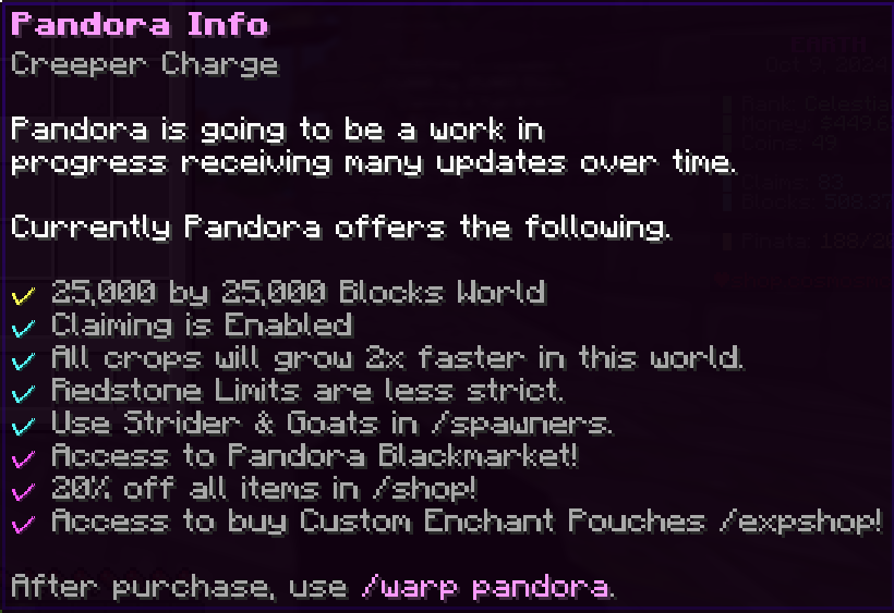 Pandora | CosmosMC Wiki | Fandom
