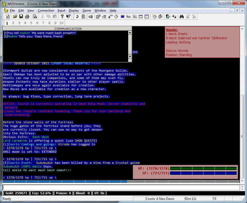 MUD Client Sample Configurations | Cosrin Wiki | Fandom