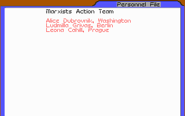 Personnel File | Covert Action Wiki | Fandom