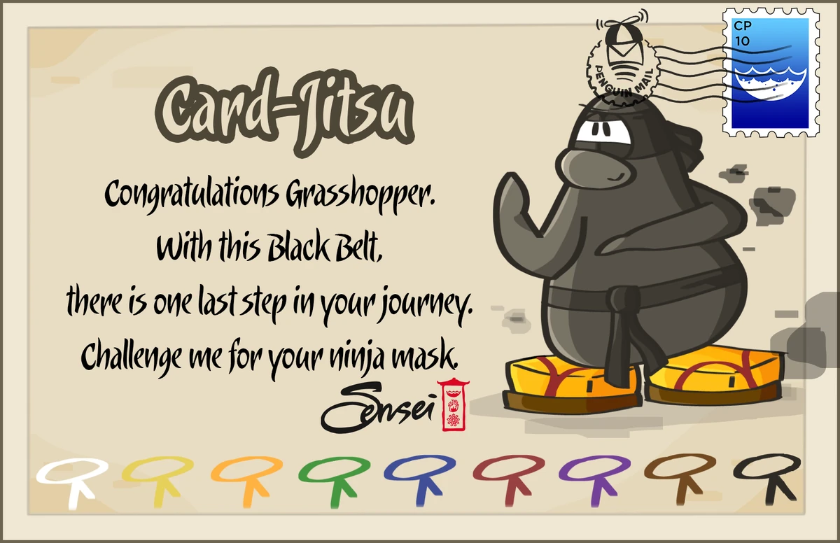 Card-Jitsu Black Belt Postcard | CP3D Official Wiki | Fandom