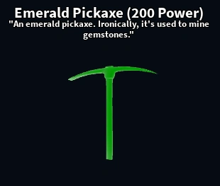 Emerald Pickaxe | Craftwars Knockoff Wiki | Fandom
