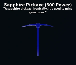 Sapphire Pickaxe | Craftwars Knockoff Wiki | Fandom