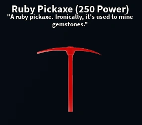 Ruby Pickaxe | Craftwars Knockoff Wiki | Fandom