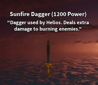 Sunfire Dagger | Craftwars Knockoff Wiki | Fandom