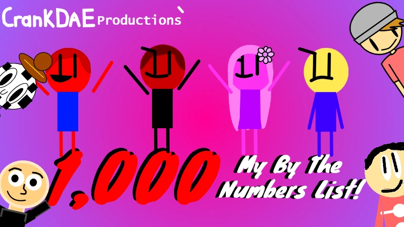 My By The Numbers List (1,000 Numbers) | CrankDaE-Productions Wiki | Fandom