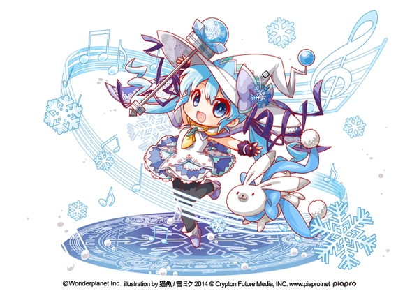 Snow Miku & Rabbit Yukine 2014 | Crash Fever Wikia | Fandom