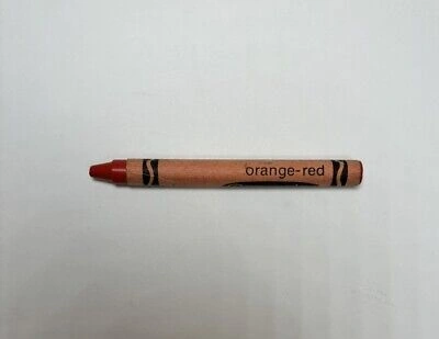 red orange crayon