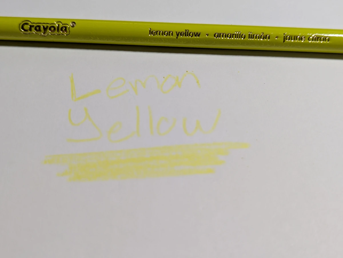Lemon Yellow (pencil) | Crayola Wiki | Fandom