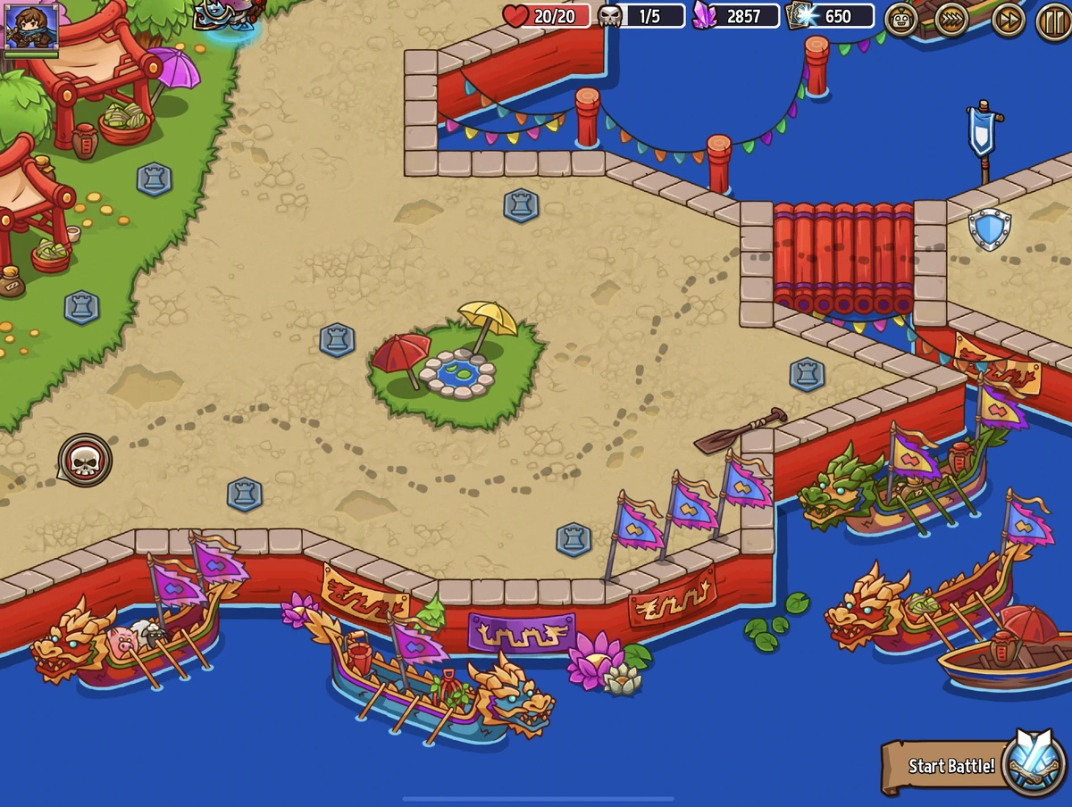 Dragon Boat Invasion 1 | Crazy Defense Heroes Wiki | Fandom
