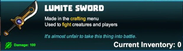Lumite Sword | Creativerse Wiki | Fandom