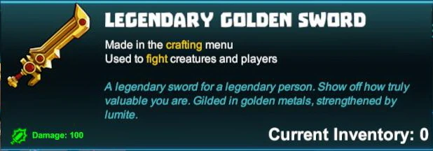 Legendary Golden Sword | Creativerse Wiki | Fandom