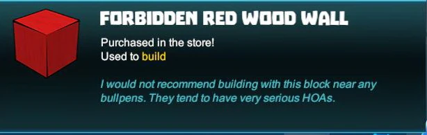 Forbidden Red Wood Wall | Creativerse Wiki | Fandom