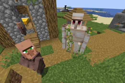Minecraftian villager and minecraftian iron golem | Creativity Wiki ...