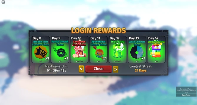 Login Rewards | Creatures of Sonaria Wiki | Fandom