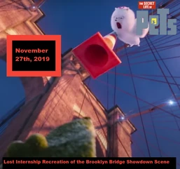 The Secret Life of Pets - Lost Internship Recreation of Brooklyn Bridge ...