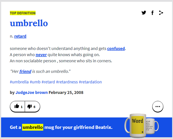 User blog:Umbrello/Really, Urban Dictionary? ... REALLY??? | Creepypasta Wiki | Fandom