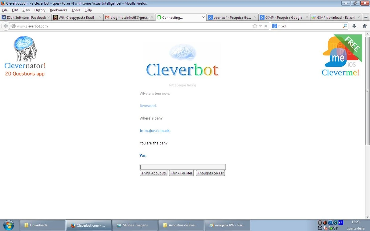 BEN Afogado - Cleverbot | Wiki Creepypasta Brasil | Fandom