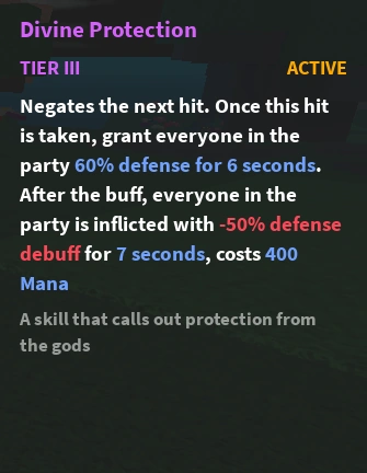 Divine Protection | Critical World: Landovus Wiki | Fandom