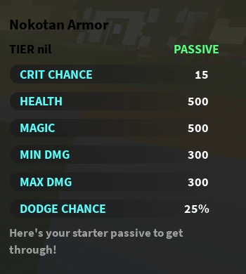 Nokotan Armor | Critical World: Landovus Wiki | Fandom