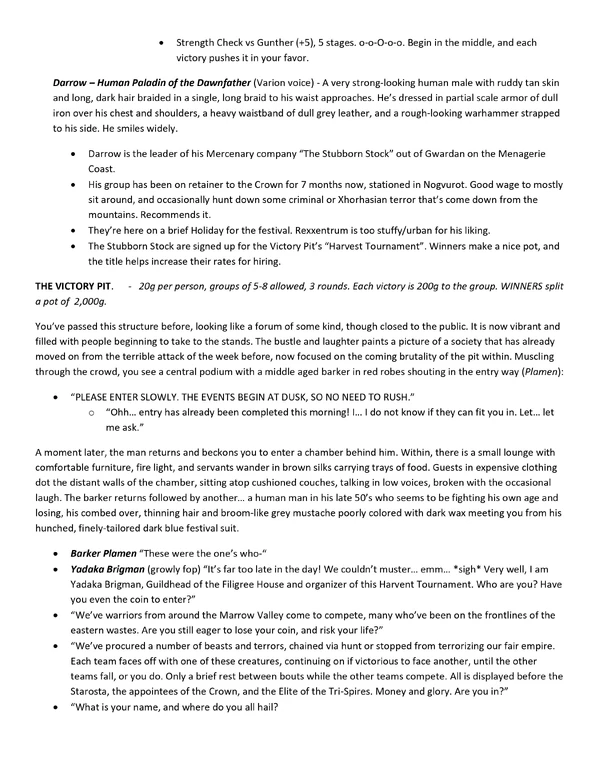 Archive:DM Notes for Harvest Close Festival | Critical Role Wiki | Fandom