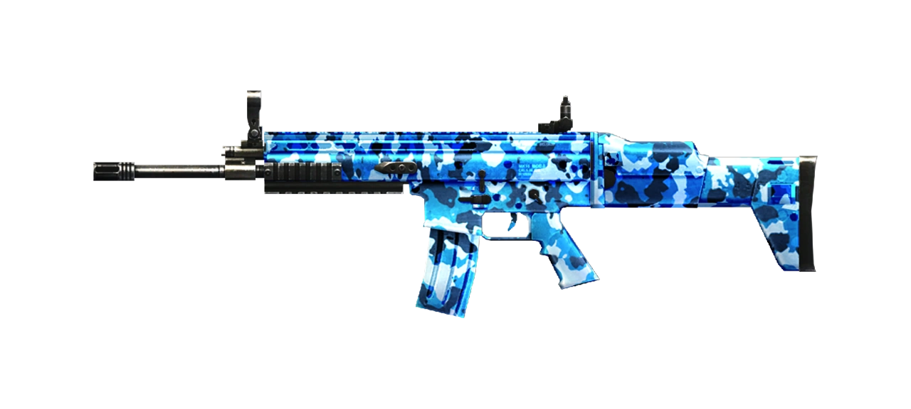 Blue Camo Guns