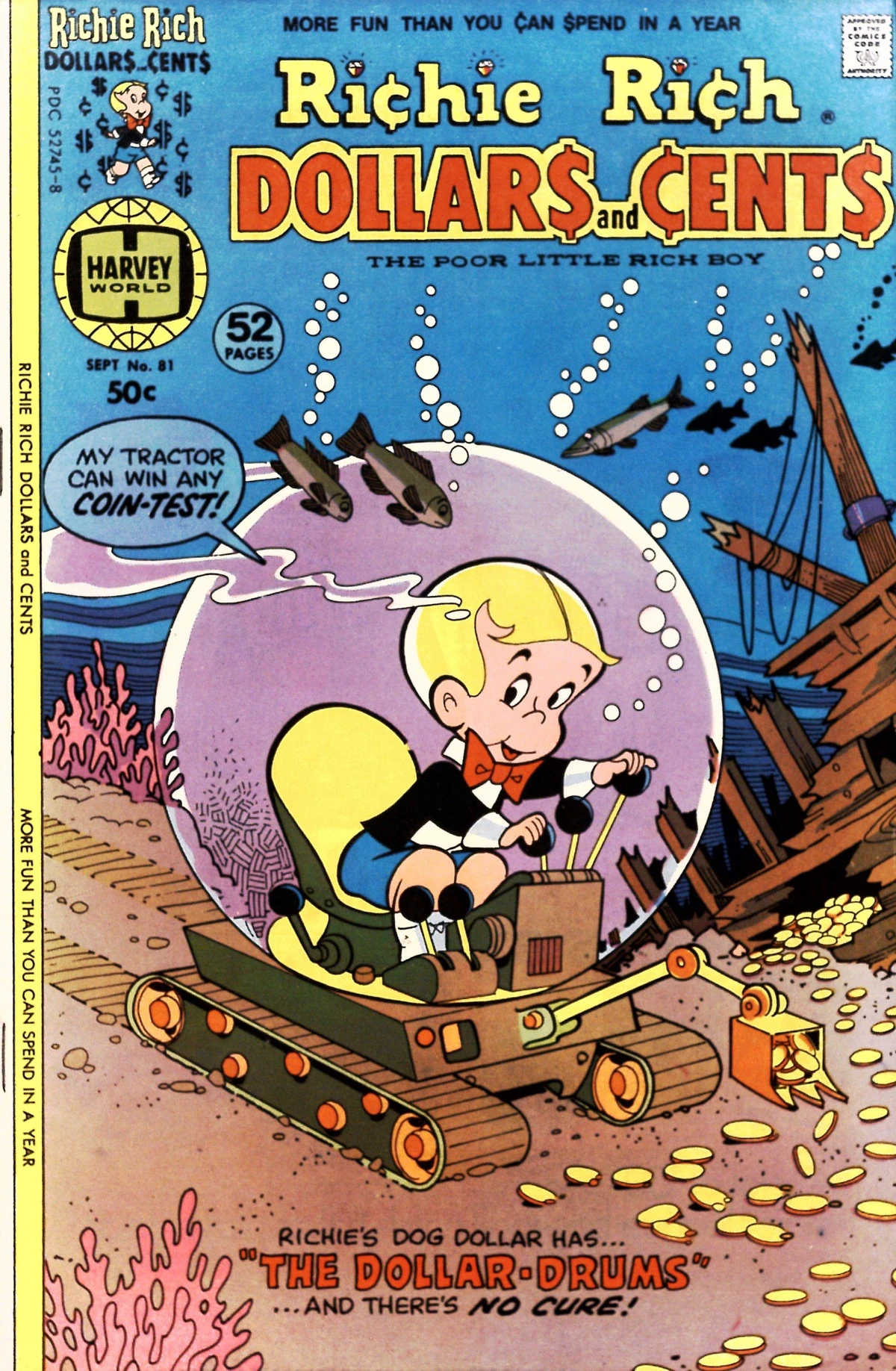 Richie Rich Dollars and Cents Vol 1 81 | Harvey Comics Database Wiki ...