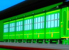 The Greendale Rocket's Coaches | The Railways of Crotoonia Wiki | Fandom