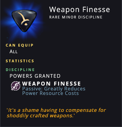 Weapon Finesse - The Official Crowfall Wiki