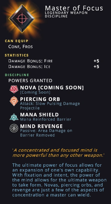Master of Focus - The Official Crowfall Wiki