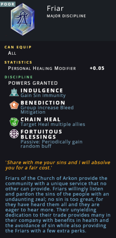 Friar The Official Crowfall Wiki
