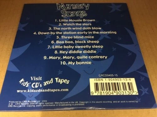 Nursery Songs | CRS Records Wiki | Fandom