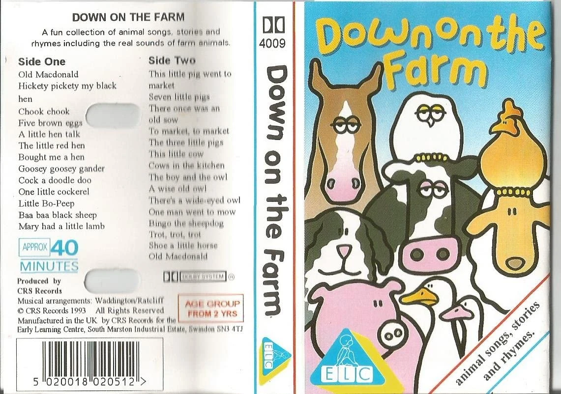 Down on the Farm (1993 cassette) | CRS Records Wiki | Fandom
