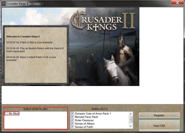 Setting up a mod | Crusader Kings II Wiki | Fandom