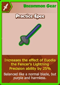 Practice Epee | Crusaders Of The Lost Idols Wikia | Fandom