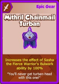 Mithril Chainmail Turban | Crusaders Of The Lost Idols Wikia | Fandom