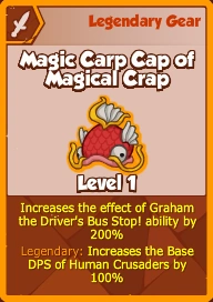Magic Carp Cap of Magical Crap | Crusaders Of The Lost Idols Wikia | Fandom