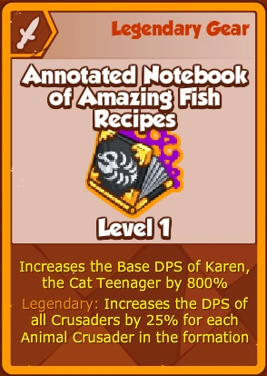 Annotated Notebook of Amazing Fish Recipes (Legendary) | Crusaders Of ...