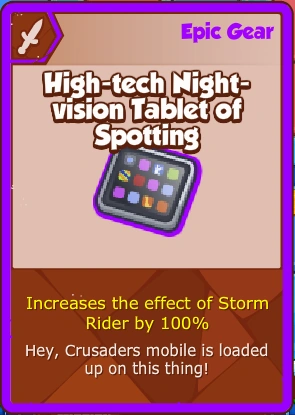 High-tech Night-vision Tablet of Spotting | Crusaders Of The Lost Idols ...