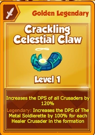 Crackling Celestial Claw (Golden Legendary) | Crusaders Of The Lost ...