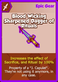 Blood Wicking Sharpened Dagger of Rituals | Crusaders Of The Lost Idols Wikia | Fandom