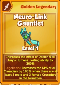 Neuro-Link Gauntlet (Golden Legendary) | Crusaders Of The Lost Idols ...